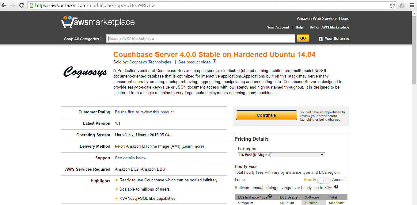 Couchbase Server in Cognosys with Azure and AWS on Cloud