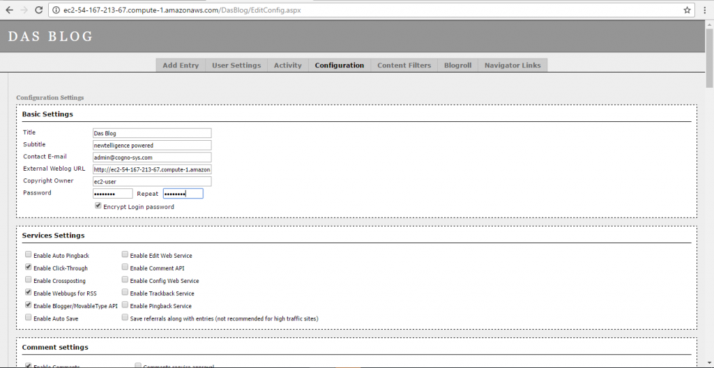 DasBlog on Cloud ( AWS / Azure / Google Cloud)