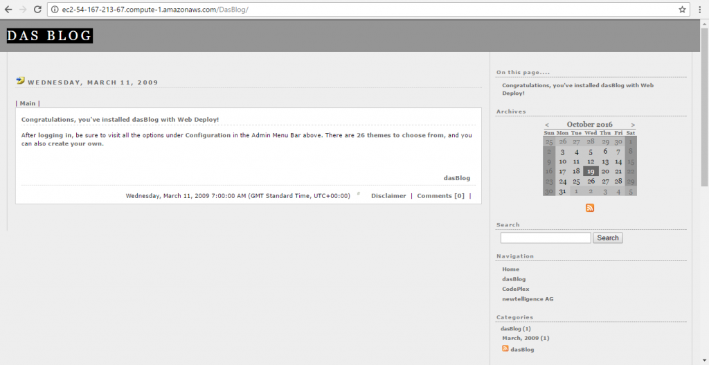 DasBlog on Cloud ( AWS / Azure / Google Cloud)