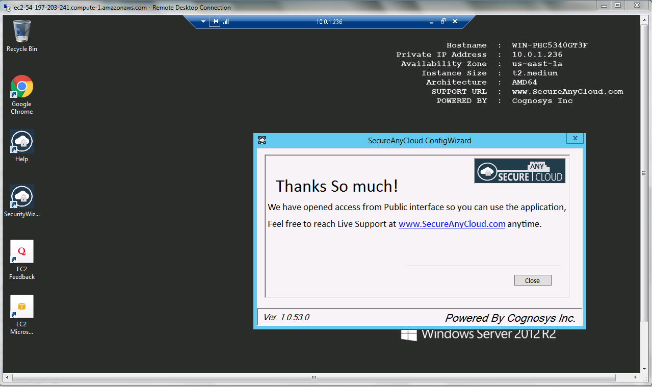 MySQL on cloud with azure and AWS in Cognosys