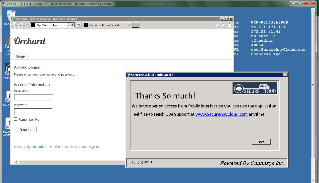 Orchard CMS on Cloud ( AWS / Azure / Google Cloud)