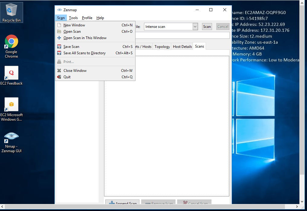 Zenmap in Cognosys with Azure and AWS on Cloud