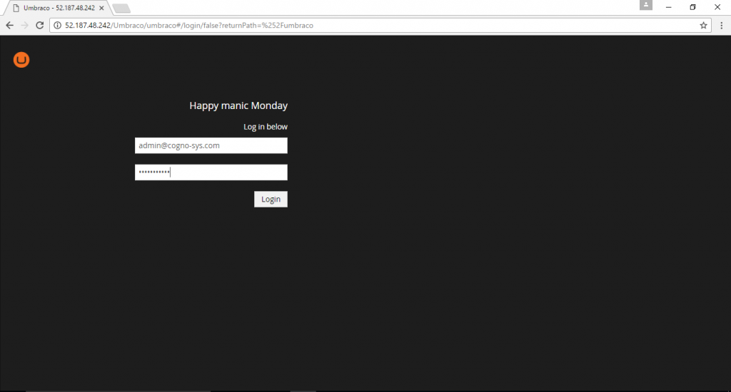 Umbraco CMS : ADMINISTRATOR PANEL | Secure Any Cloud