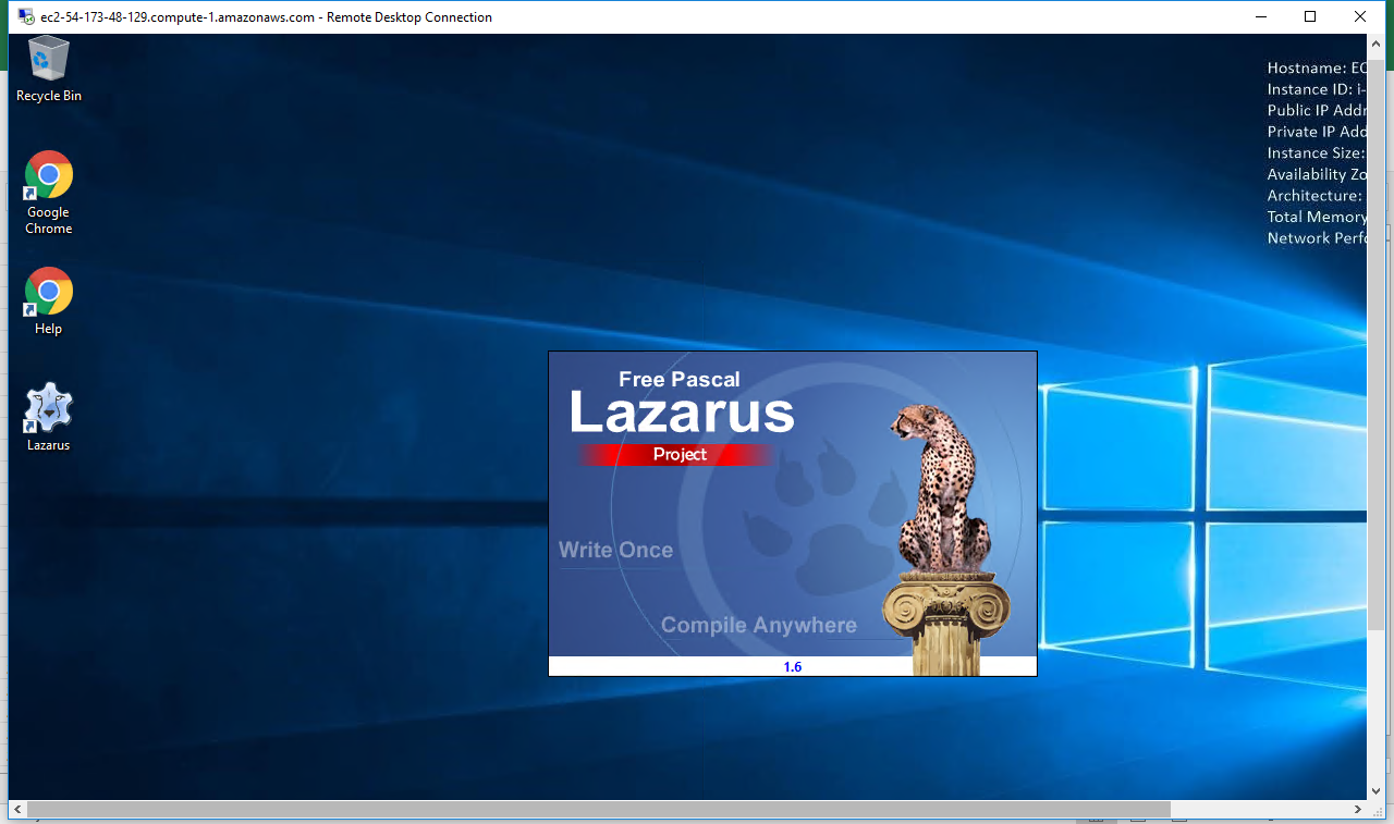 Lazarus on cloud with azure and AWS in Cognosys