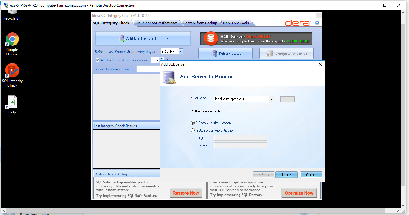 SQL Integrity Check on cloud | Secure Any Cloud