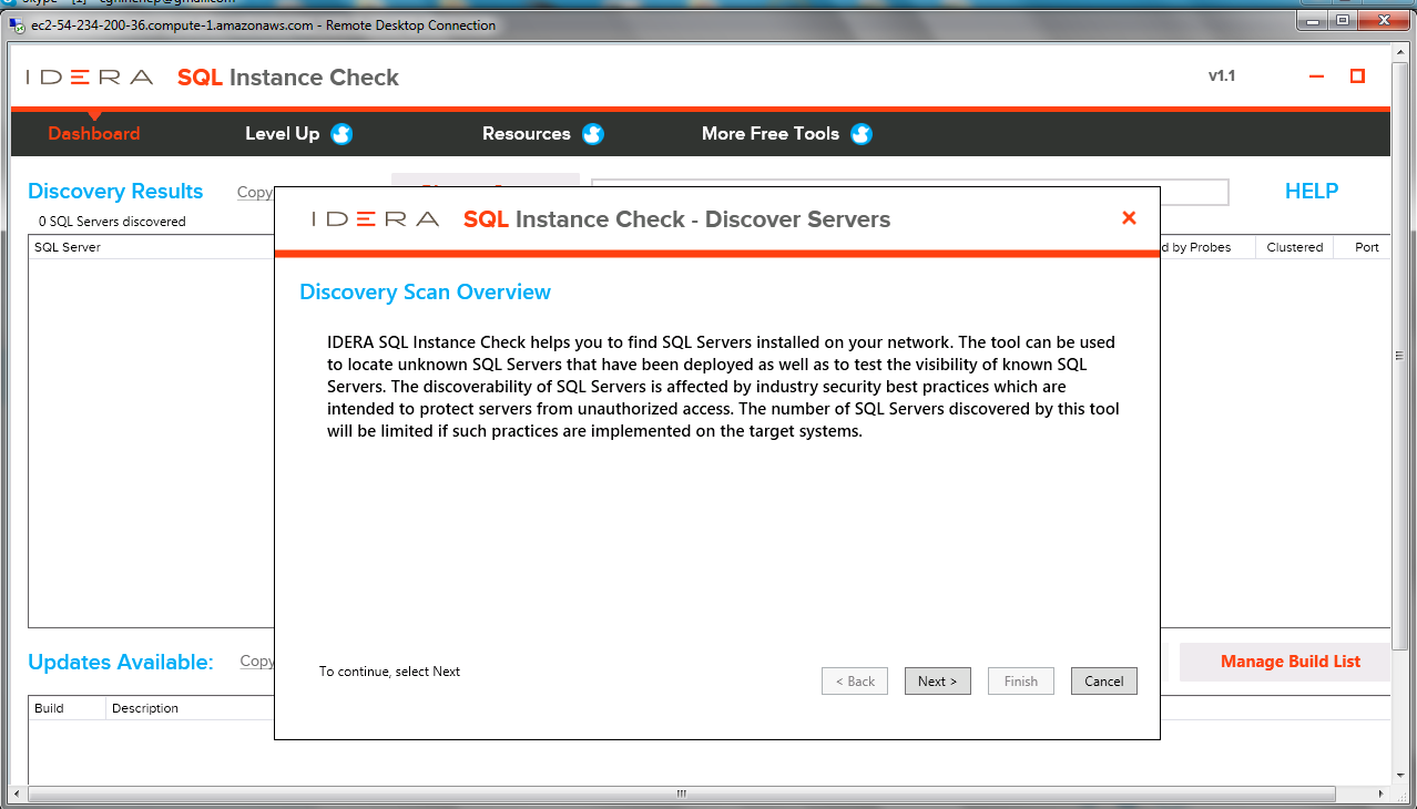 SQL Instance Check on cloud with azure and AWS in Cognosys
