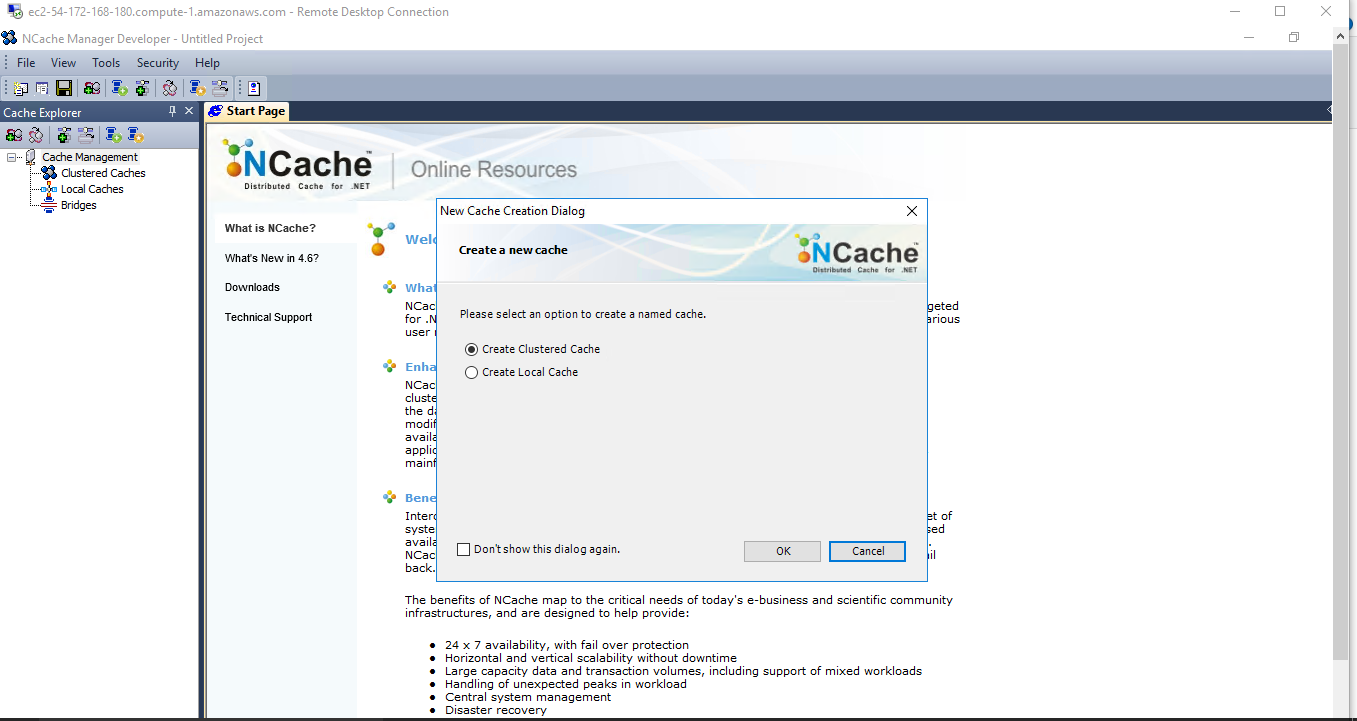 NCache Open Source on cloud