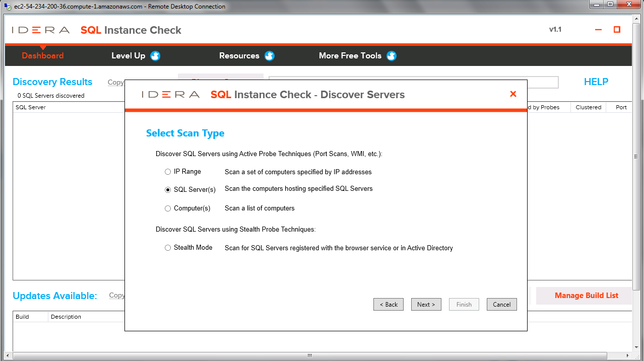 SQL Instance Check on cloud with azure and AWS in Cognosys