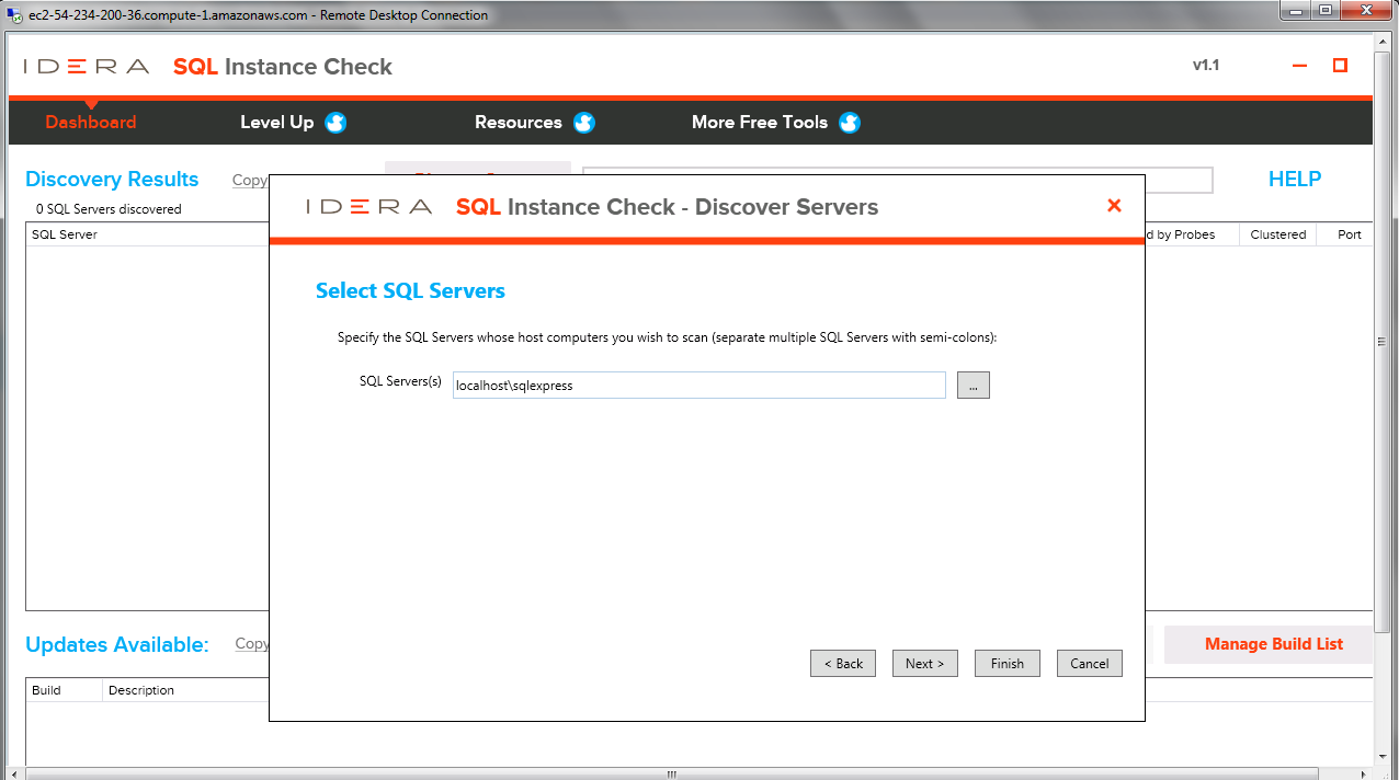 SQL Instance Check on cloud with azure and AWS in Cognosys