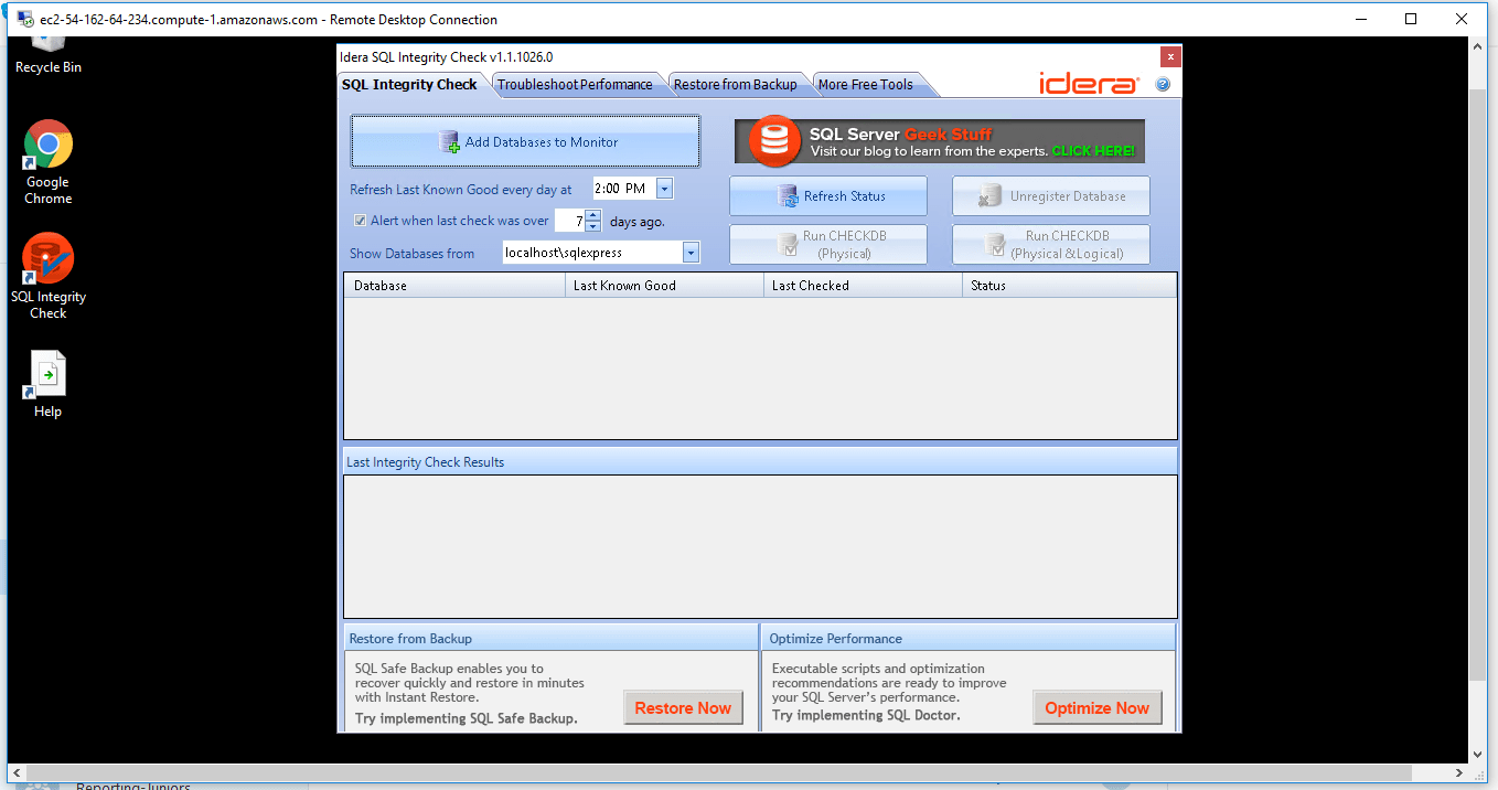 SQL Integrity Check on cloud | Secure Any Cloud