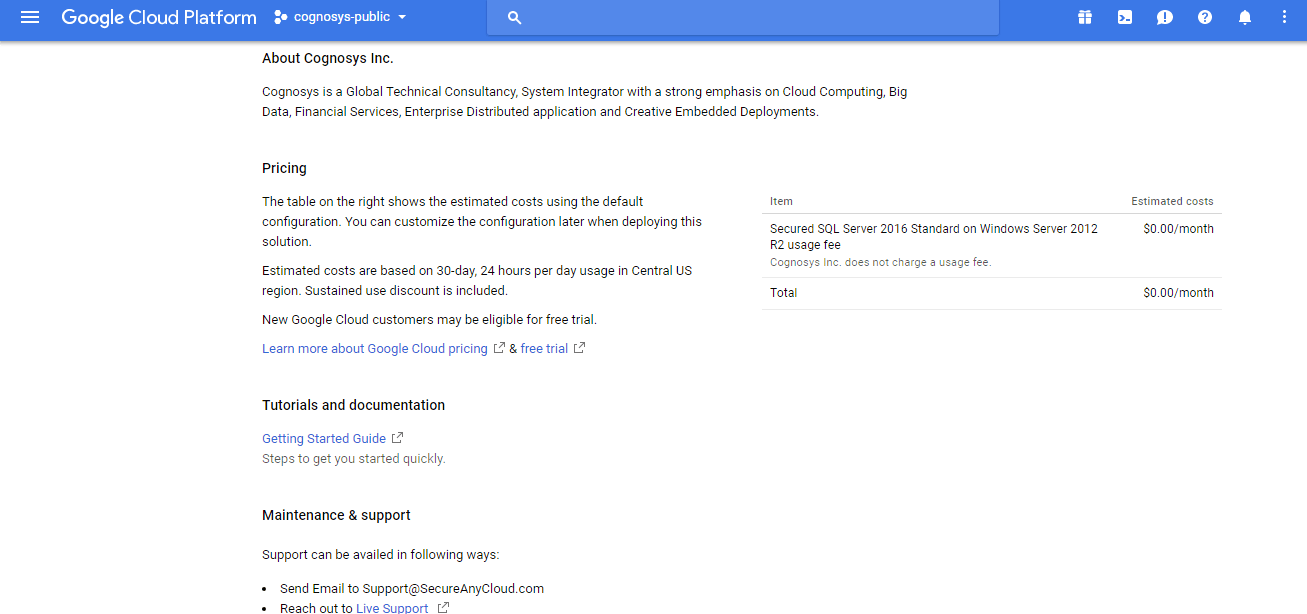 SQL Server 2016 Standard Edition on Cloud (AWS / Azure / Google Cloud)