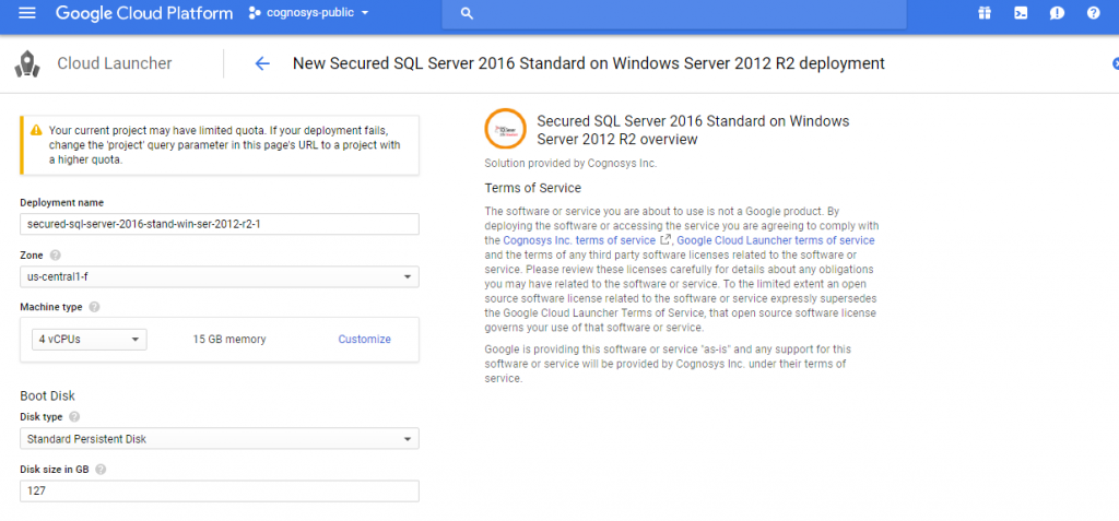 SQL Server 2016 Standard Edition on Cloud (AWS / Azure / Google Cloud)